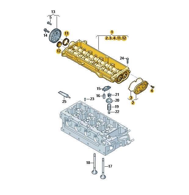 Original Nockenwellenmodul VW Crafter T6 2.0 TDi 04L109071E 04L103044AG ...