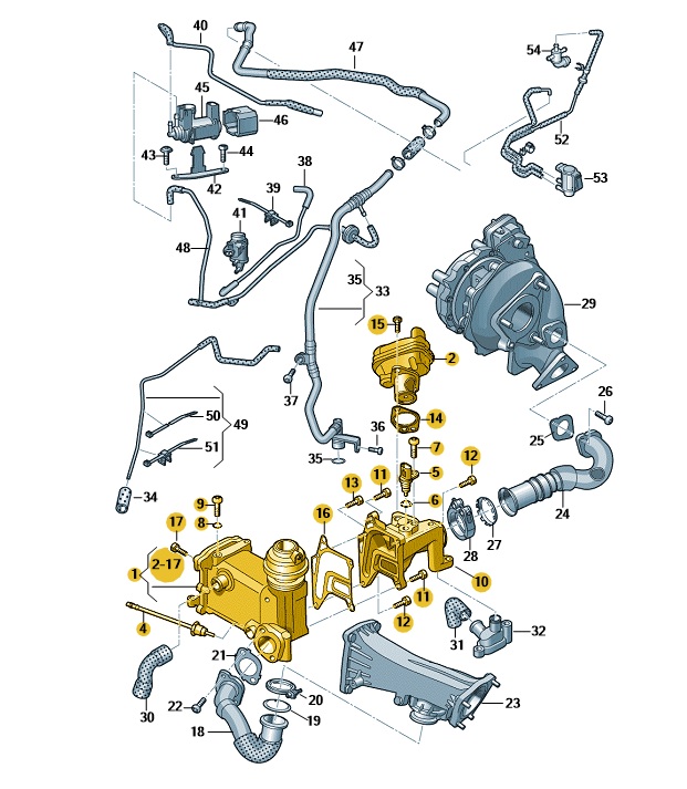 Original Agr Kühler Abgaskühler Audi A6 A7 A8 Q5 VW Touareg 059131515FJ ...